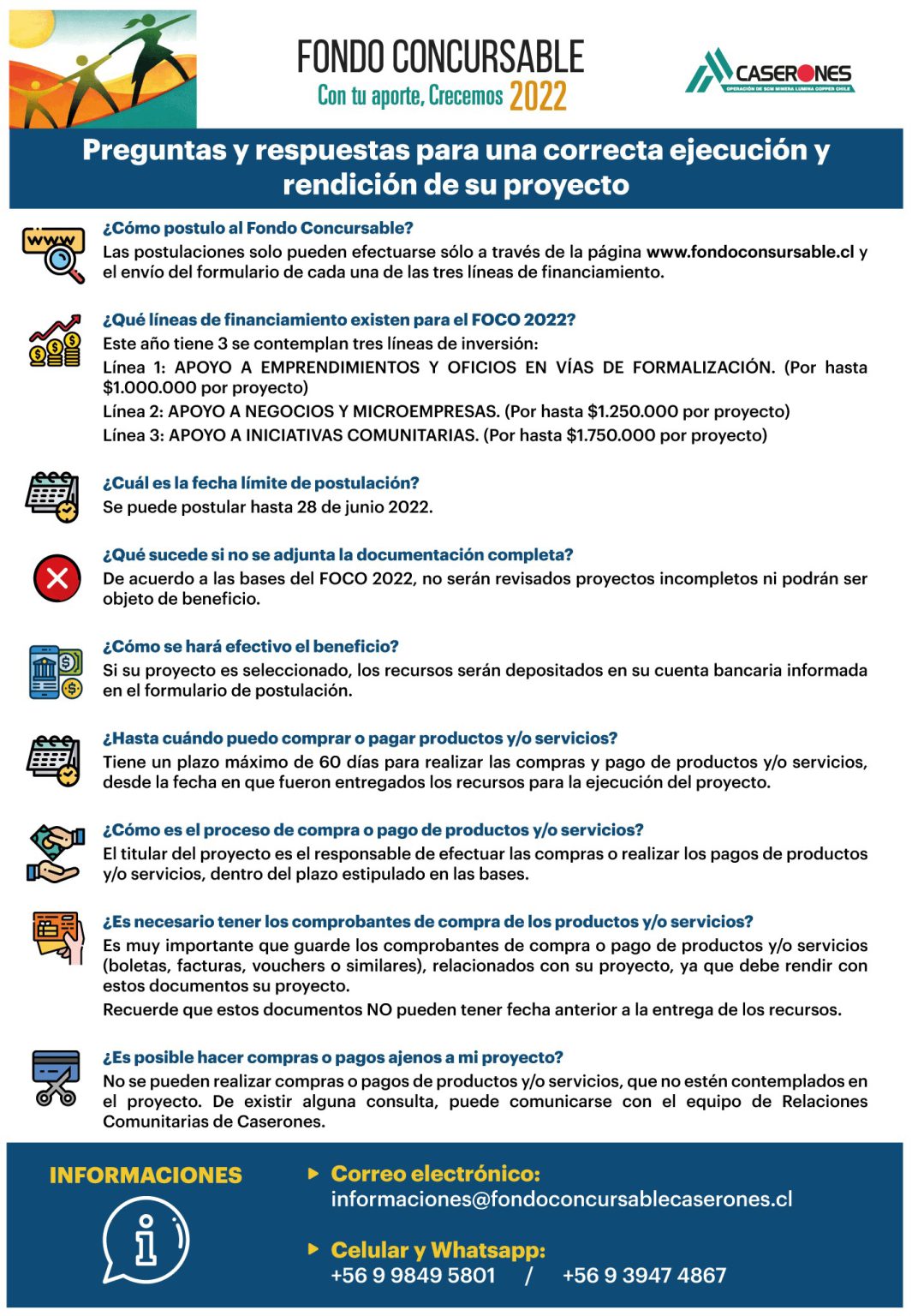 Preguntas Frecuentes FOCO 2022 - Caserones